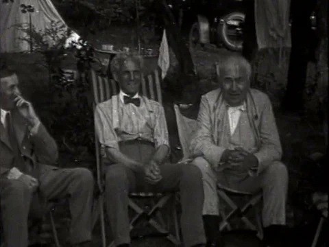 Henry Ford camping party, 1920. | Stock Video | Pond5