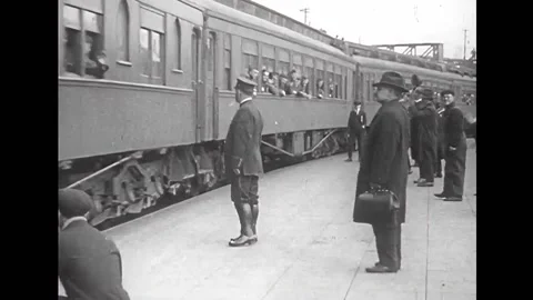 Henry Ford - people at the station wavin... | Stock Video | Pond5