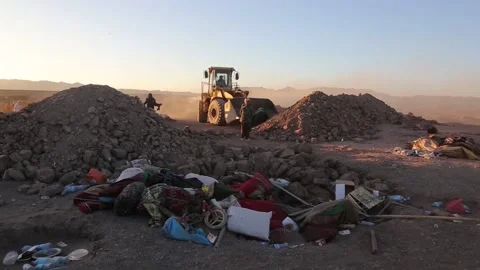 Herat earthquake survivors face severe f... | Stock Video | Pond5