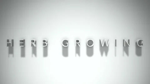 herb growing 3D title animation white te... | Stock Video | Pond5