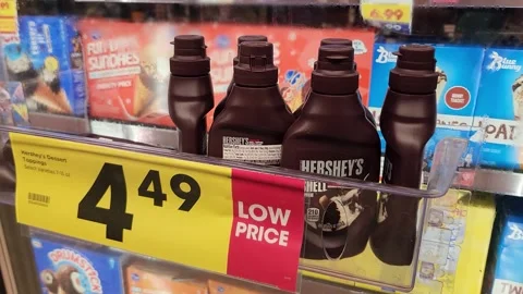Hershey's Shell Chocolate Syrup Grocery ... | Stock Video | Pond5