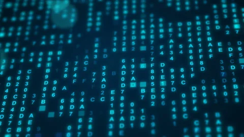 hexadecimal data loopable background | Stock Video | Pond5