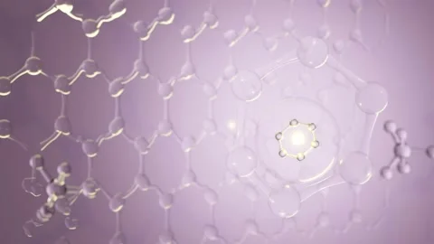 hexagon atom or molecule for medical sci... | Stock Video | Pond5