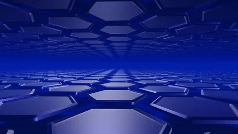 Hexagon infinity texture blue in fog. U... | Stock Video | Pond5