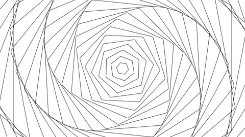 Hexagon spin geometric on white backgrou... | Stock Video | Pond5