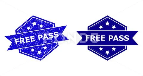 Hexagonal FREE PASS Seal with Unclean Texture and Clean Variant ~ Clip ...