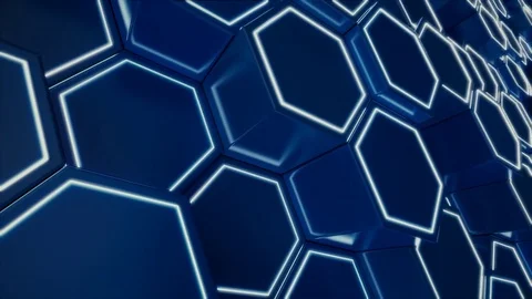 Hexagonal Grid. Abstract Technology Anim... | Stock Video | Pond5