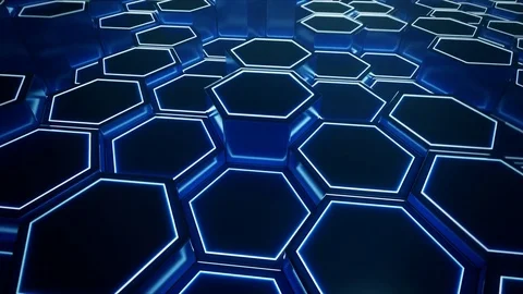 Hexagonal Grid. Abstract Technology Anim... | Stock Video | Pond5