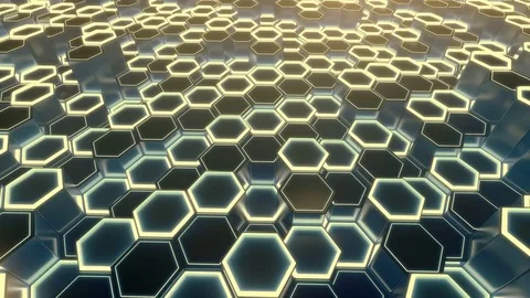 Hexagonal Grid. Abstract Technology Anim... | Stock Video | Pond5