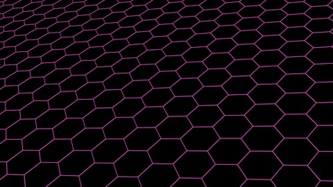 hexagonal grid net field landscape seaml... | Stock Video | Pond5