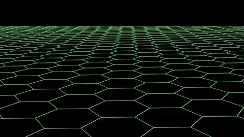 hexagonal grid net field landscape fligh... | Stock Video | Pond5