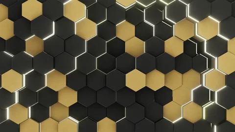 Hexagonal Pattern 3D Rendered Animation ... | Stock Video | Pond5