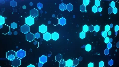 hexagonal technology background loop | Stock Video | Pond5