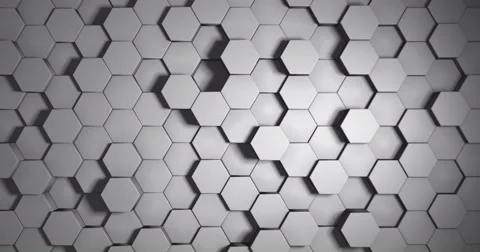Hexagonal White Background Loop | Stock Video | Pond5