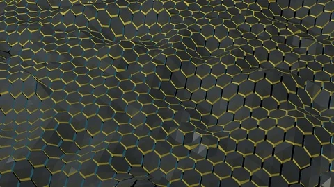 Hexagons Background Random Motion. Metal... | Stock Video | Pond5