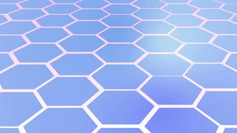 Hexes Hexagons in a Grid Moving forward ... | Stock Video | Pond5