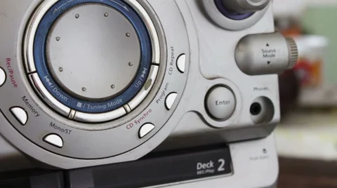 Hi-Fi stereo system close up view | Stock Video | Pond5