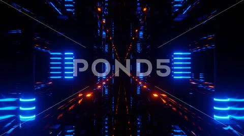 Hi-Tech Data Server Portal 4k uhd 3d illustration background: Graphic ...