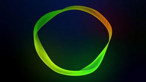 Hi tech energy on circle spectrum loop o... | Stock Video | Pond5