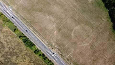 Hidden runway from RAF Grove appears in ... | Stock Video | Pond5