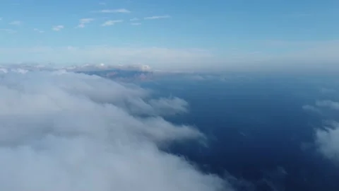 High above the thick fog, like beautiful... | Stock Video | Pond5