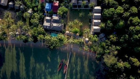 High aerial camera looks at the beautifu... | Stock Video | Pond5