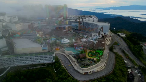 A high Altitude Aerial view of Genting H... | Stock Video | Pond5