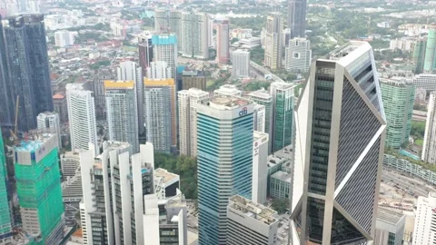 High angle birds eye view overlooking at... | Stock Video | Pond5