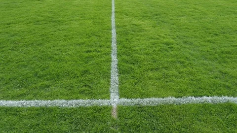 High angle pov view of side line on socc... | Stock Video | Pond5