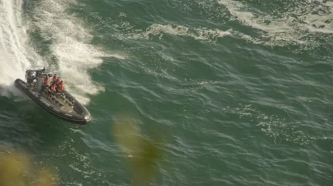 High angle shot of passengers on a Speed... | Stock Video | Pond5