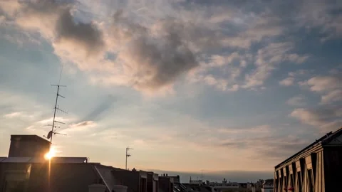 High clouds in sky moving on different a... | Stock Video | Pond5