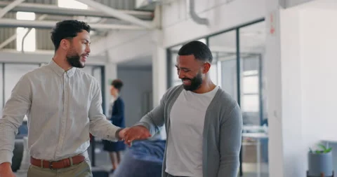 High five, team building and business me... | Stock Video | Pond5