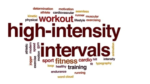 High-intensity intervals animated word c... | Stock Video | Pond5