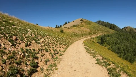 High Mountain trail Off road riding Utah... | Stock Video | Pond5