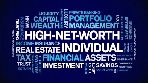 High-Net-Worth individual animated word ... | Stock Video | Pond5