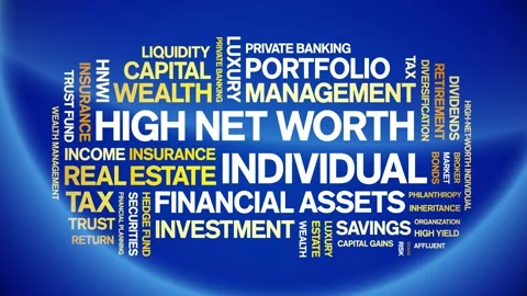High Net Worth individual animated word ... | Stock Video | Pond5