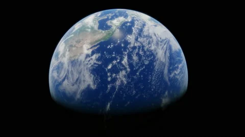 High in orbit above planet Earth, lookin... | Stock Video | Pond5