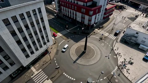 High Overhead View Light Traffic Going A... | Stock Video | Pond5