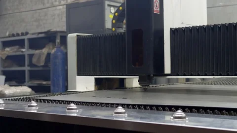 High precision CNC gas cutting metal she... | Stock Video | Pond5