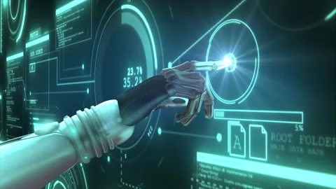 High quality 3D CGI render of a robot ar... | Stock Video | Pond5
