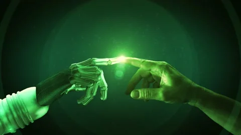 High quality 3D CGI of a robot arm reach... | Stock Video | Pond5