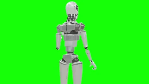 Green Screen Robot Stock Video Footage | Royalty Free Green Screen ...