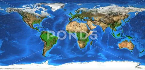 High resolution world map and landforms: Graphic #95841517