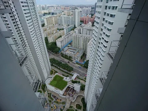 high rise hdb public housing toa payoh l... | Stock Video | Pond5