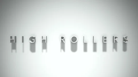 high rollers 3D title animation white t... | Stock Video | Pond5