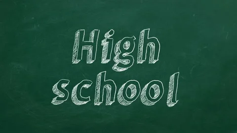 High school 4K. Animated Chalk Text. Sto... | Stock Video | Pond5