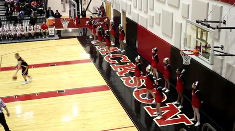 Basketball Cheerleaders Stock Video Footage | Royalty Free Basketball ...