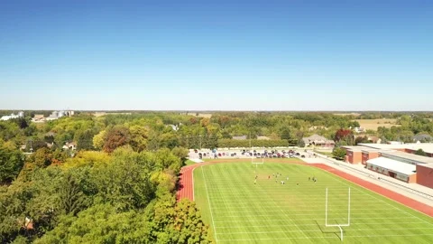Empty Football Field High School Stock Video Footage | Royalty Free ...