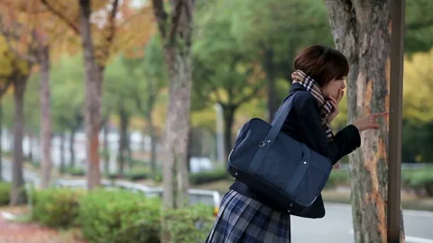 Girl Waiting Bus Stock Videos – Royalty-Free HD & 4K Videos