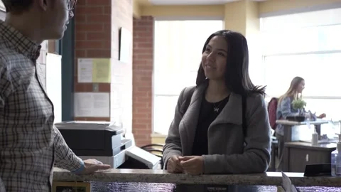 High school student talking with adminis... | Stock Video | Pond5